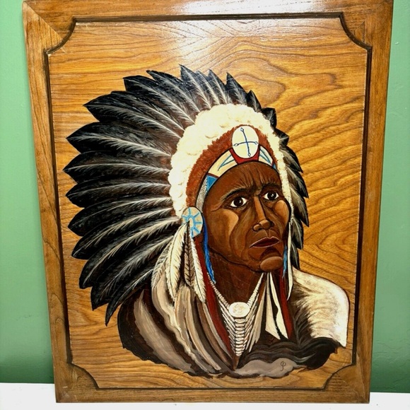 Wall Decor | Native American Indian Chief The Angry Determined Chief ...